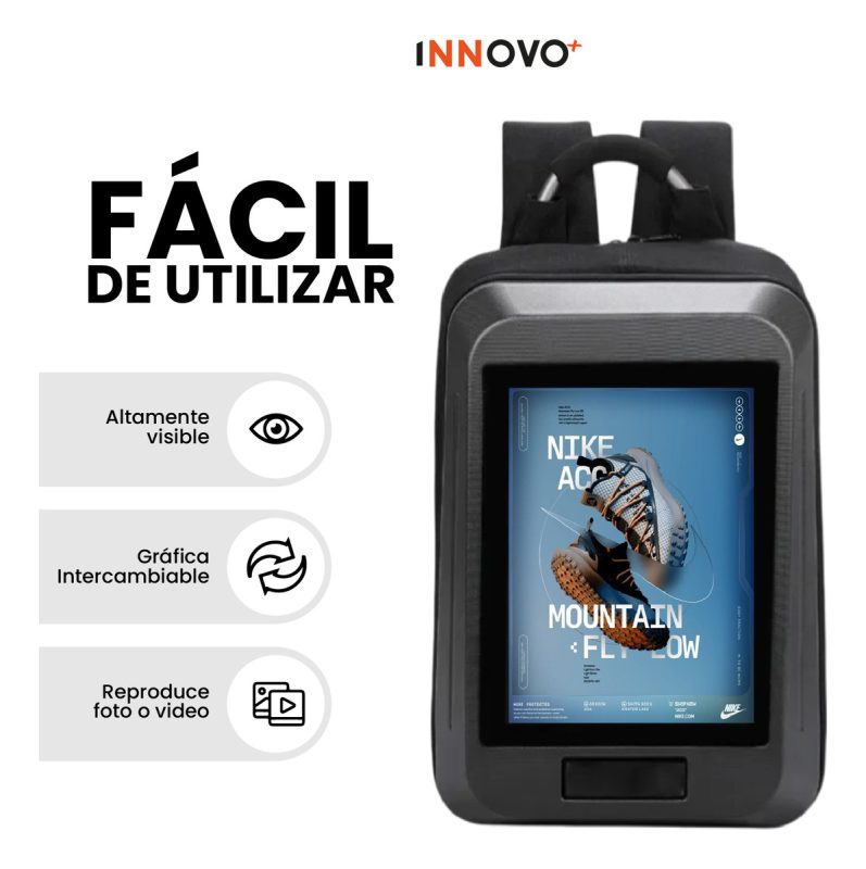 Mochila Publicitaria Pantalla Led Full Color 1280×768 Power Bank Usb ...
