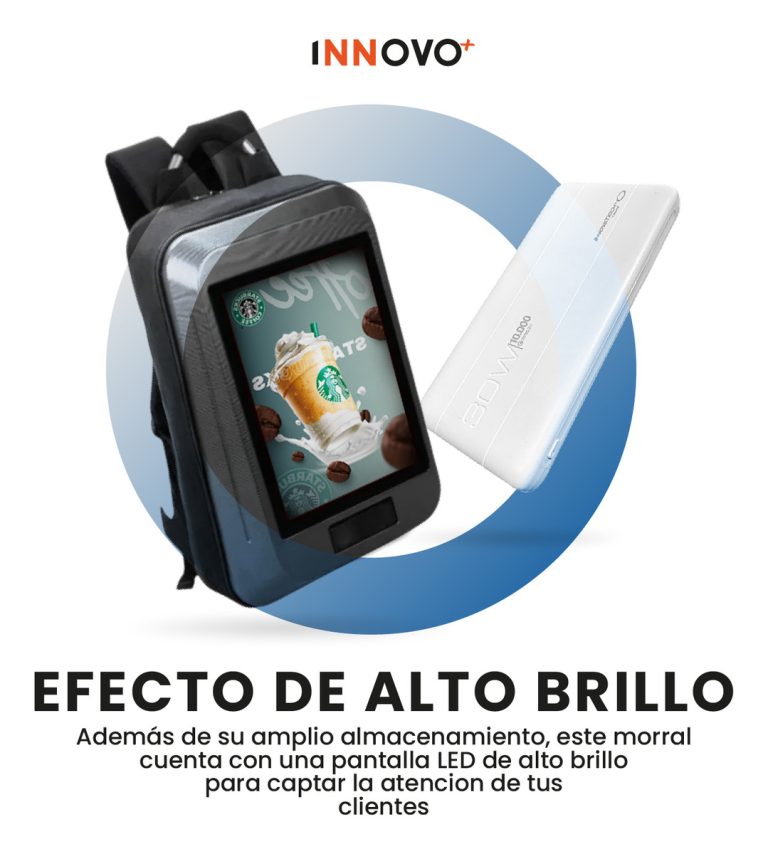 Mochila Publicitaria Pantalla Led Full Color 1280×768 Power Bank Usb ...