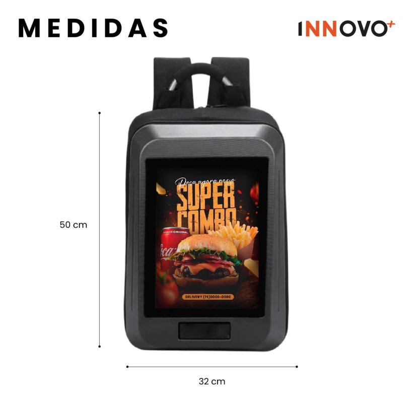 Mochila Publicitaria Pantalla Led Full Color 1280×768 Power Bank Usb ...
