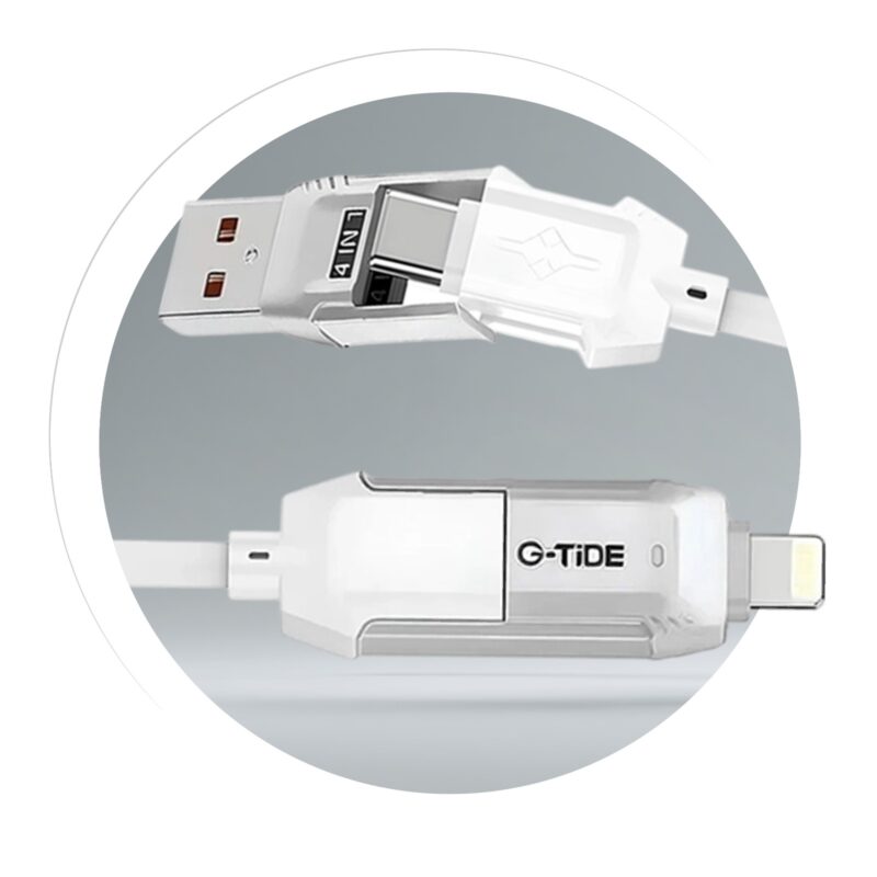 Cable De Carga Universal 4 En 1 G-tide 65w Carga Rápida Usb-c Micro 1 ...